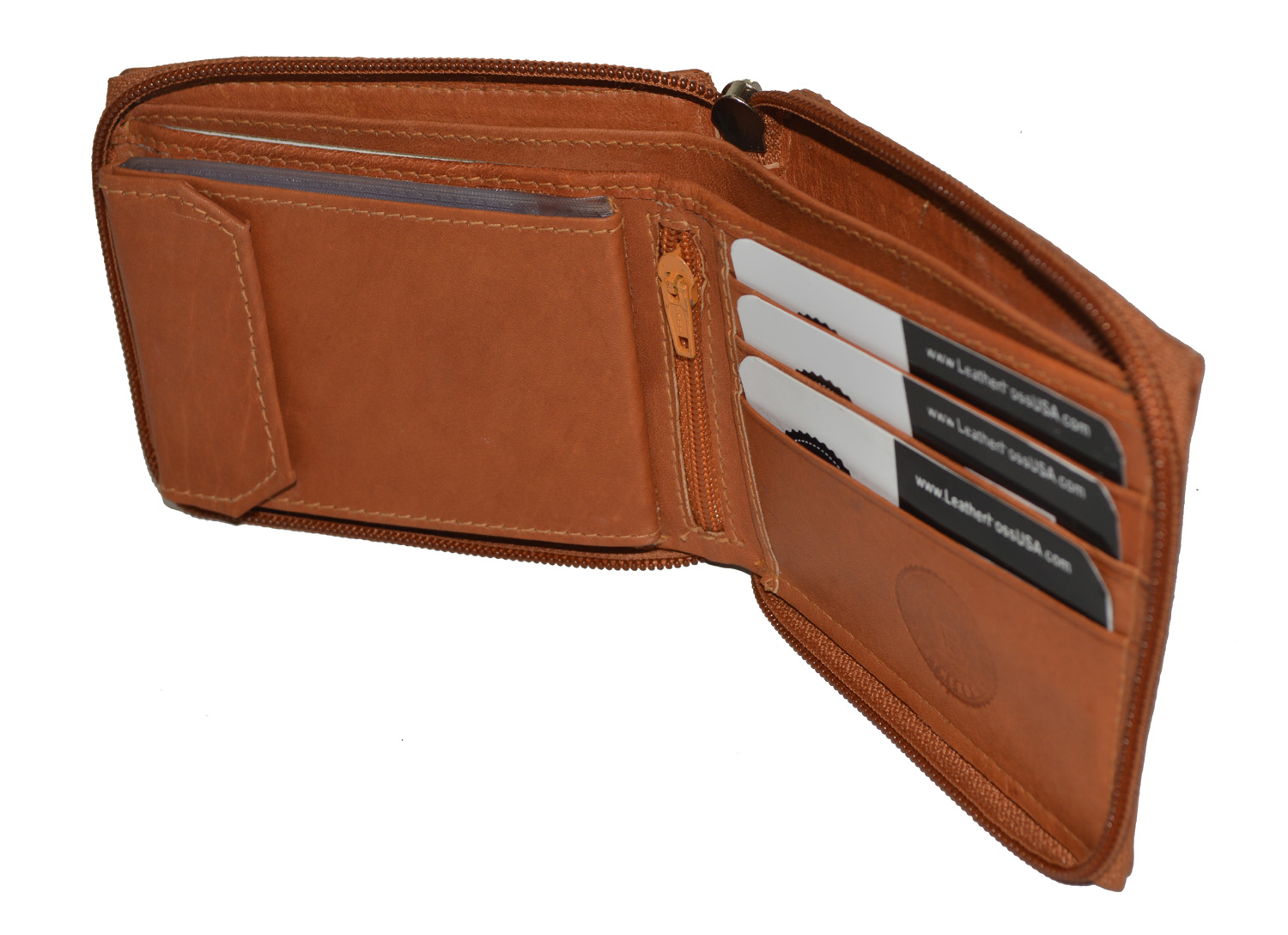 Leatherboss Genuine Leather Men Credit card With Box Bifold Wallet ...