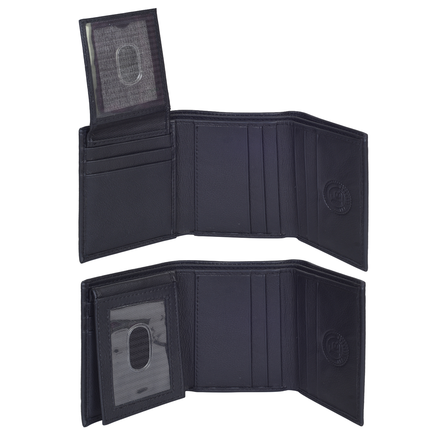 Leatherboss Genuine Leather Wallet Trifold with Pullout ID - Leatherboss